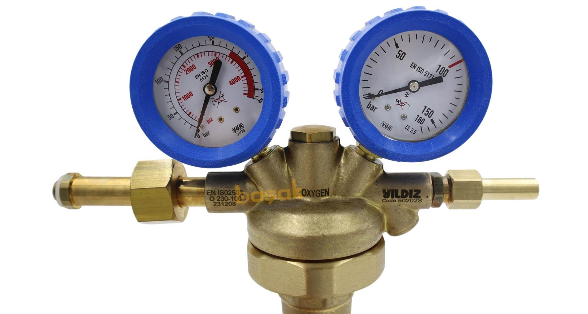 Yıldız 50202S 0-100 Bar Yüksek Basınçlı Oksijen Saati | Yıldız Gaz ...