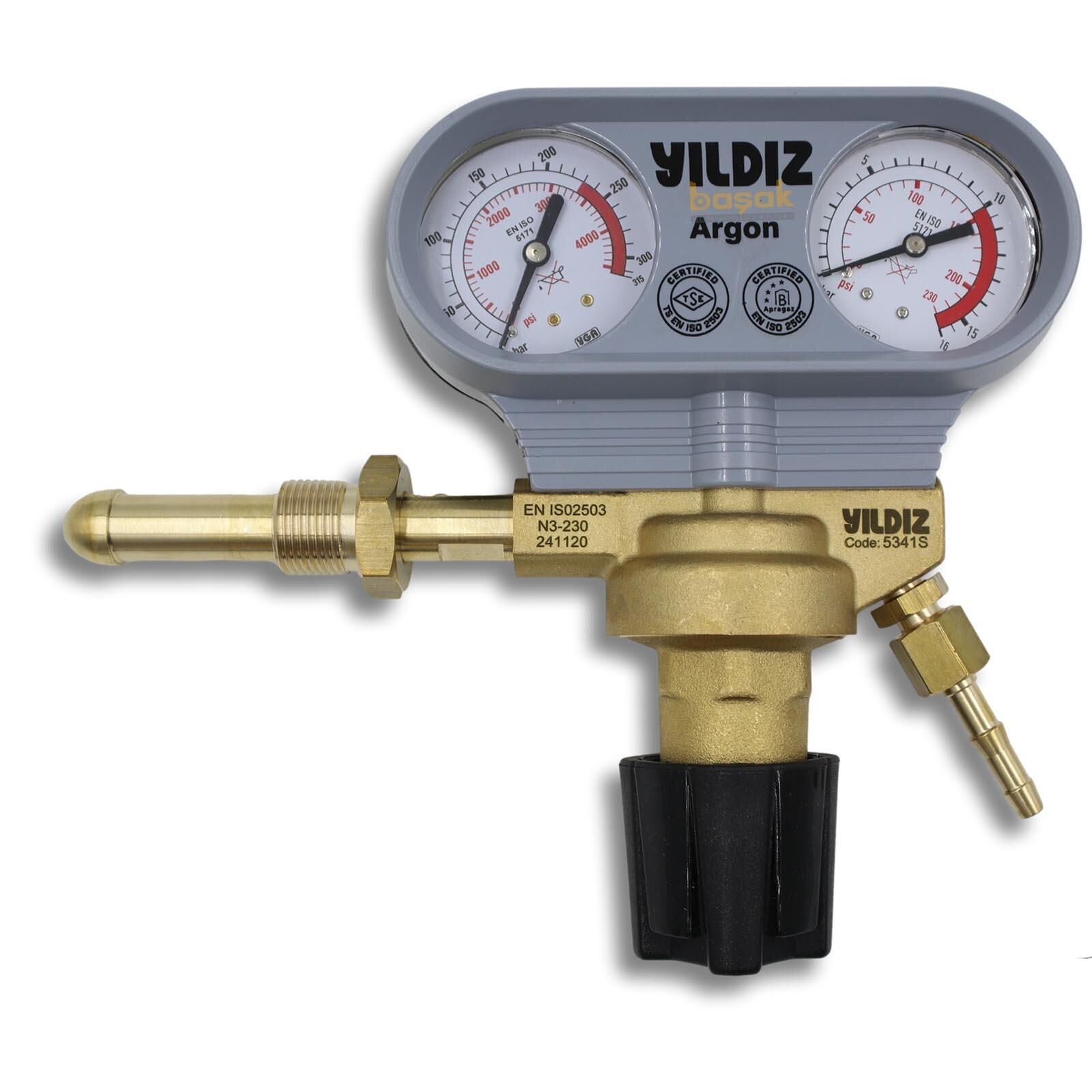 Yıldız 5341S 0-10 Bar Argon Basınç Düşürücü Saat | Yıldız Gaz ...